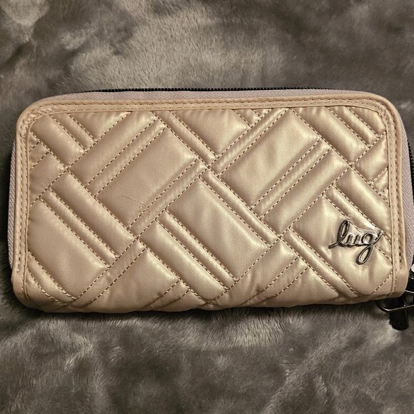 lug | Bags | Lug Splits Xl Wallet Metalic Champagne | Poshmark